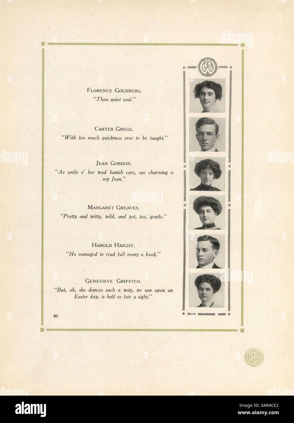 The 1910 West High School yearbook, 'Hesperian,' records the student ...