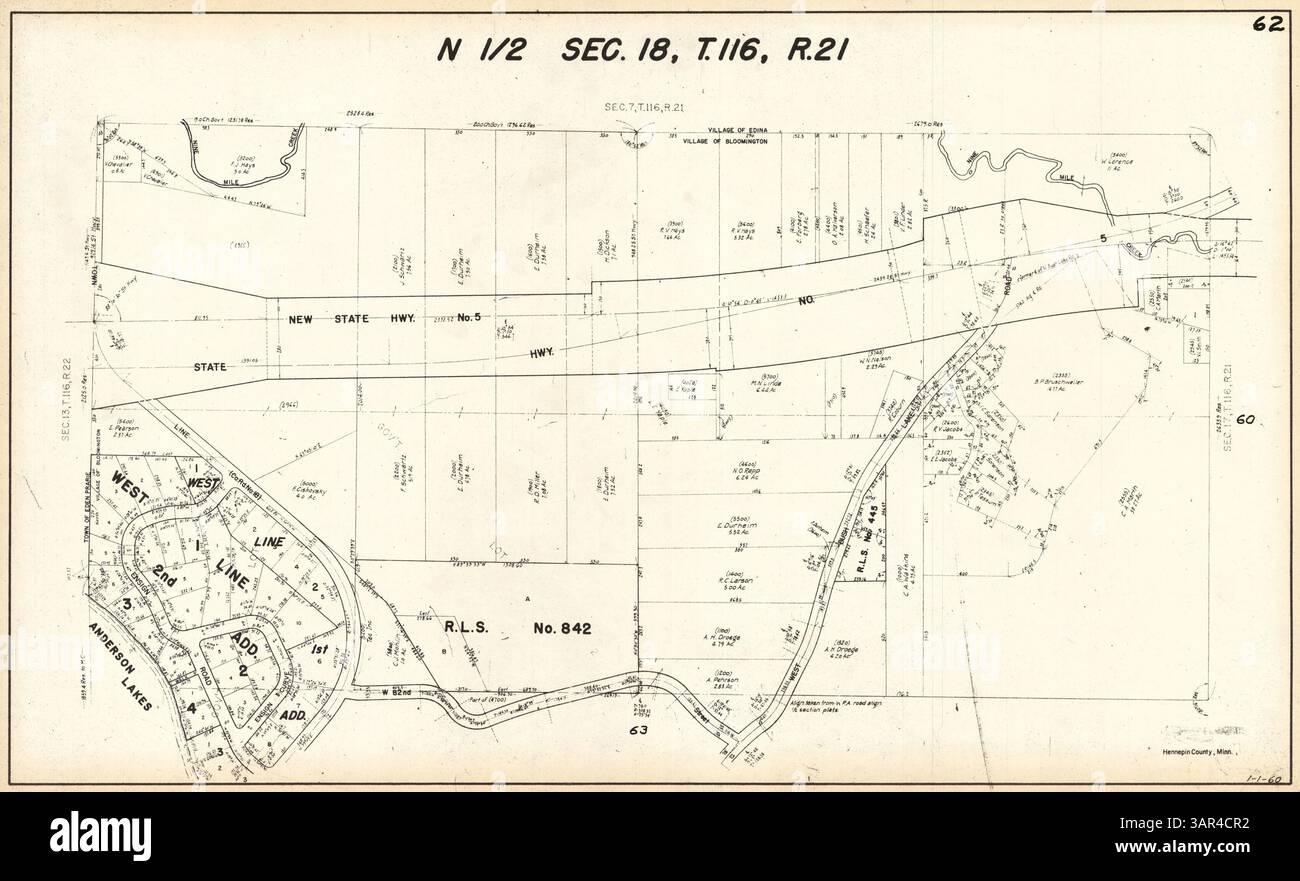 This collection of surveys and plats documents property ownership ...