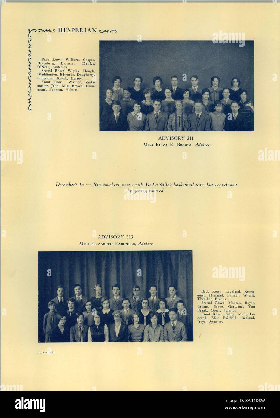 The January 1929 'Hesperian' yearbook from West High School showcases ...