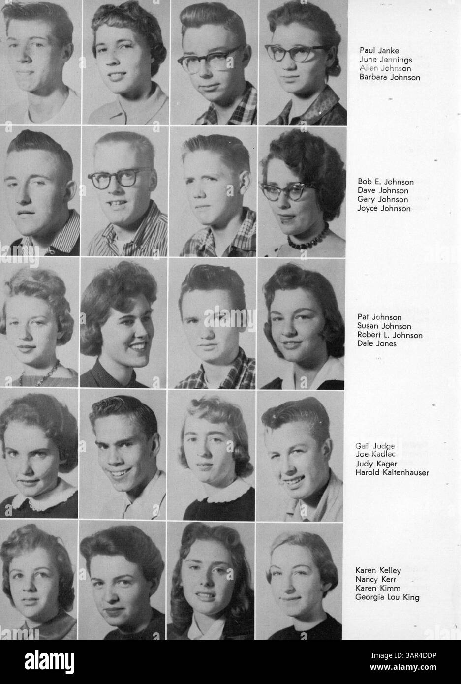 The 1958 Bloomington High School yearbook, Bear, documents the major ...