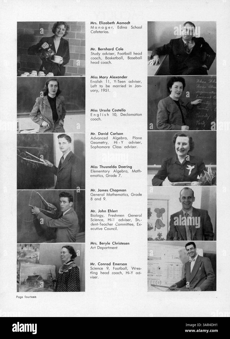 The 1951 Whigrean yearbook from Edina-Morningside High School captures ...