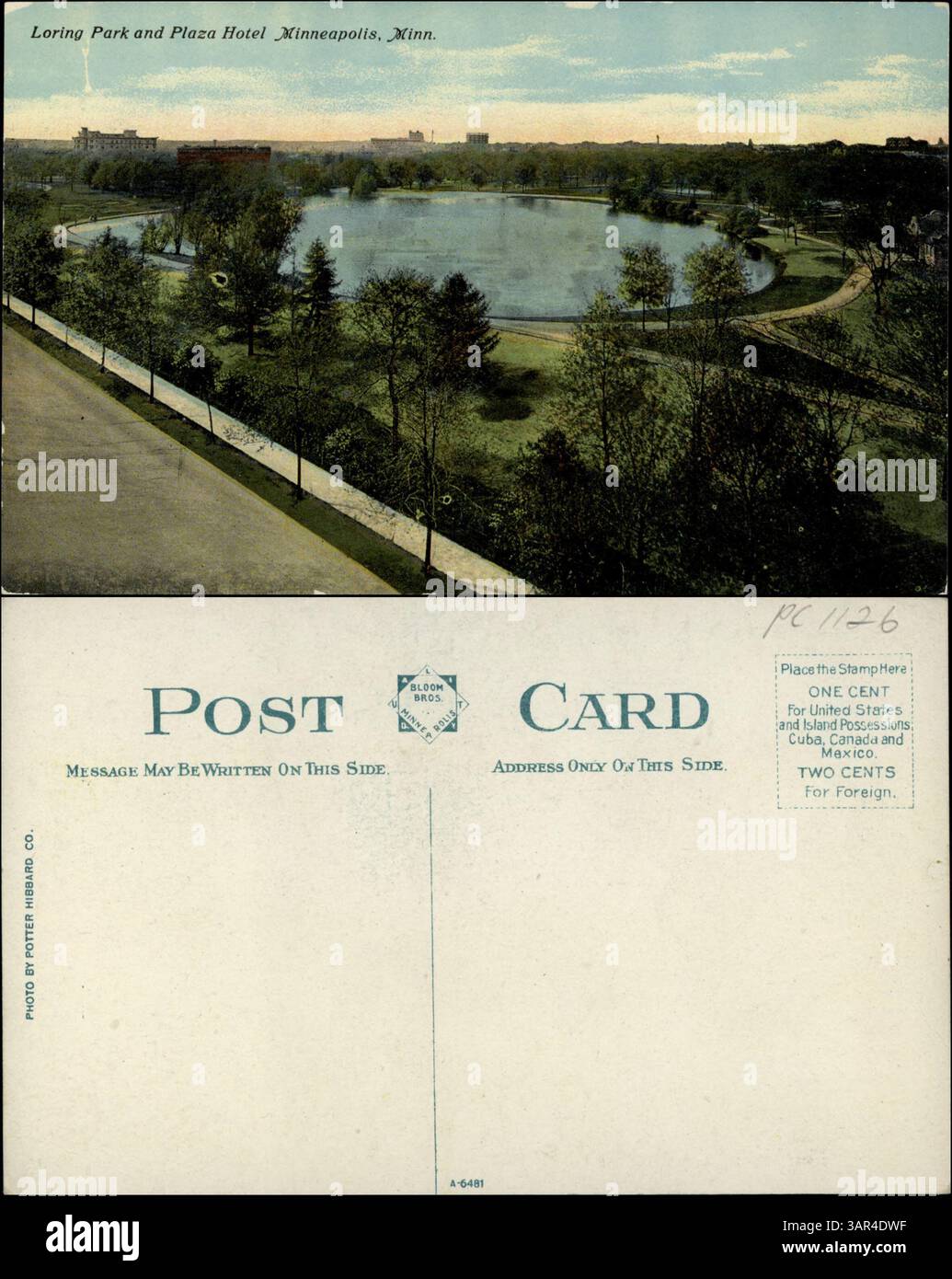 This aerial photograph of Loring Park and the Plaza Hotel in ...