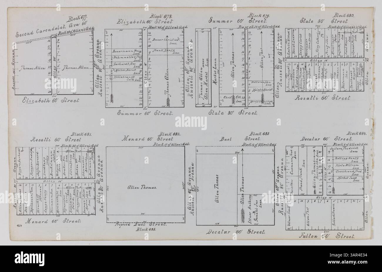 The St. Louis insurance maps from blocks 1-1000, shown on Page 124 ...