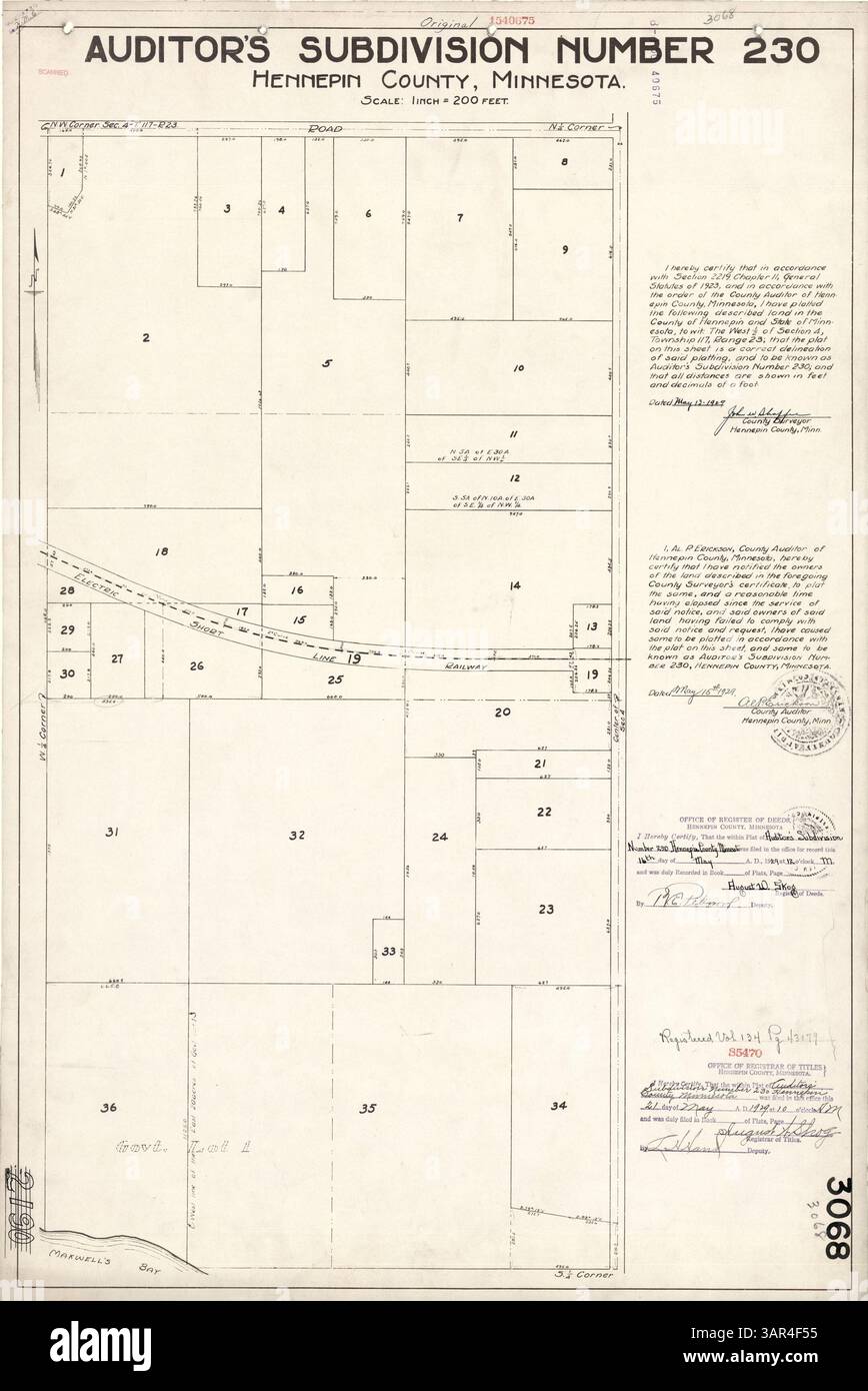 Auditor's Subdivision Number 230, Hennepin County, is a residential ...