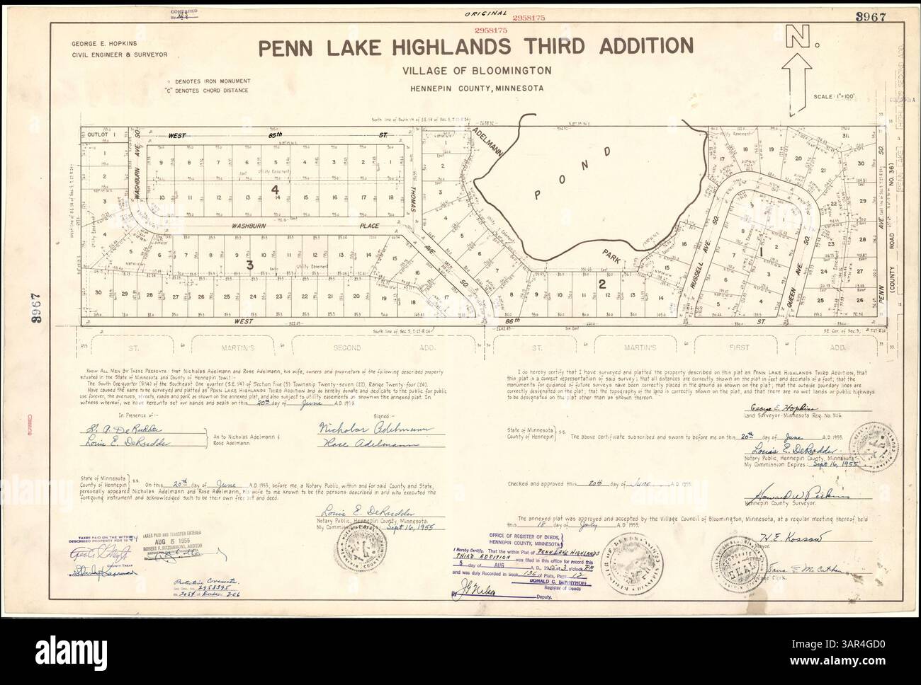 Penn Lake Highlands Third Addition refers to a residential development ...