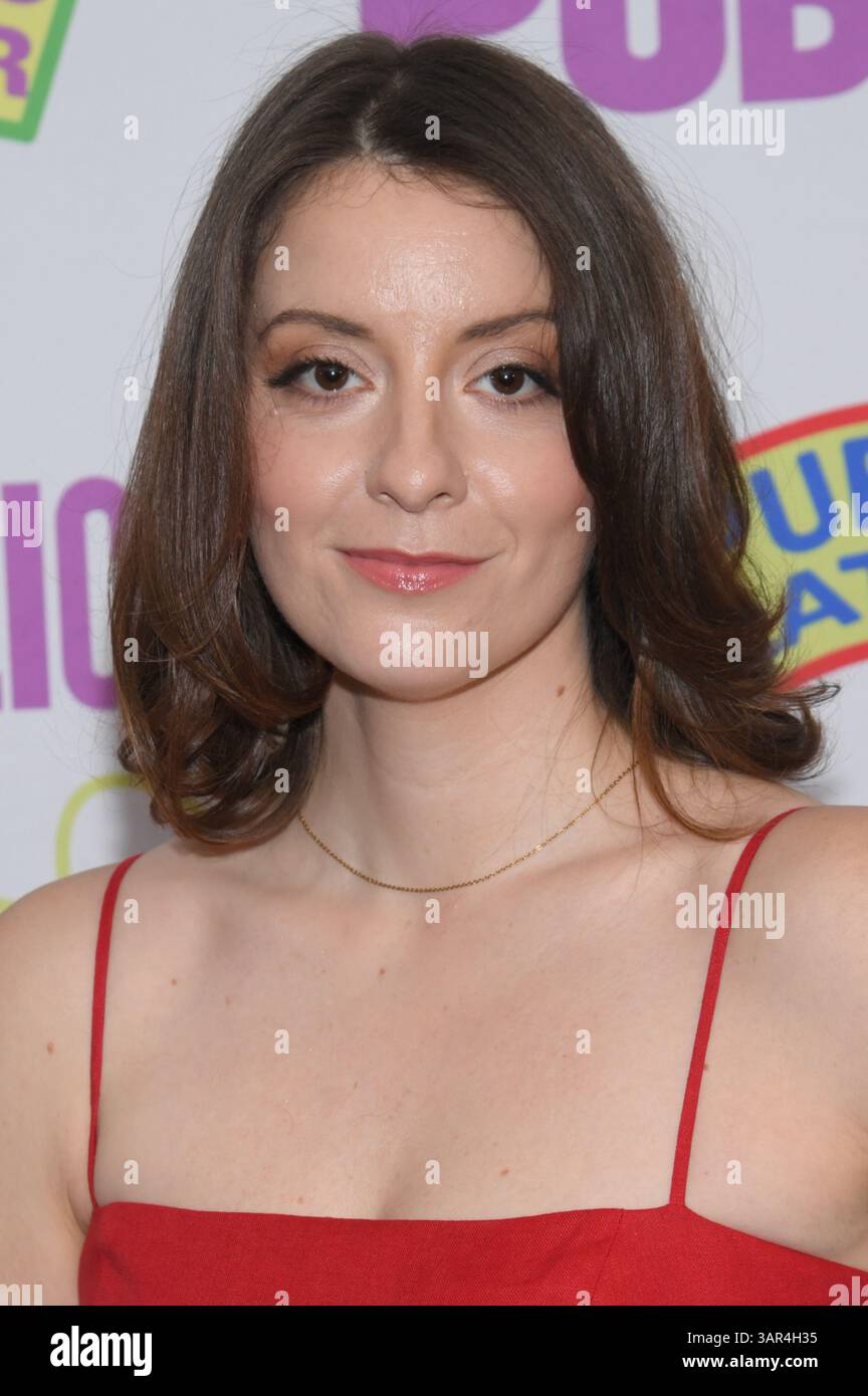 New York, USA. 16th Apr, 2025. Anya Whelan-Smith attends opening night of "Glass. Kill. What If ...