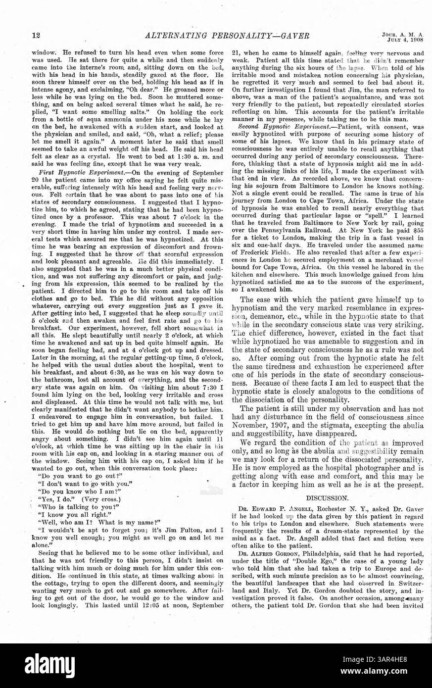 Clinical case presentation of a young man suffering from an alternating ...