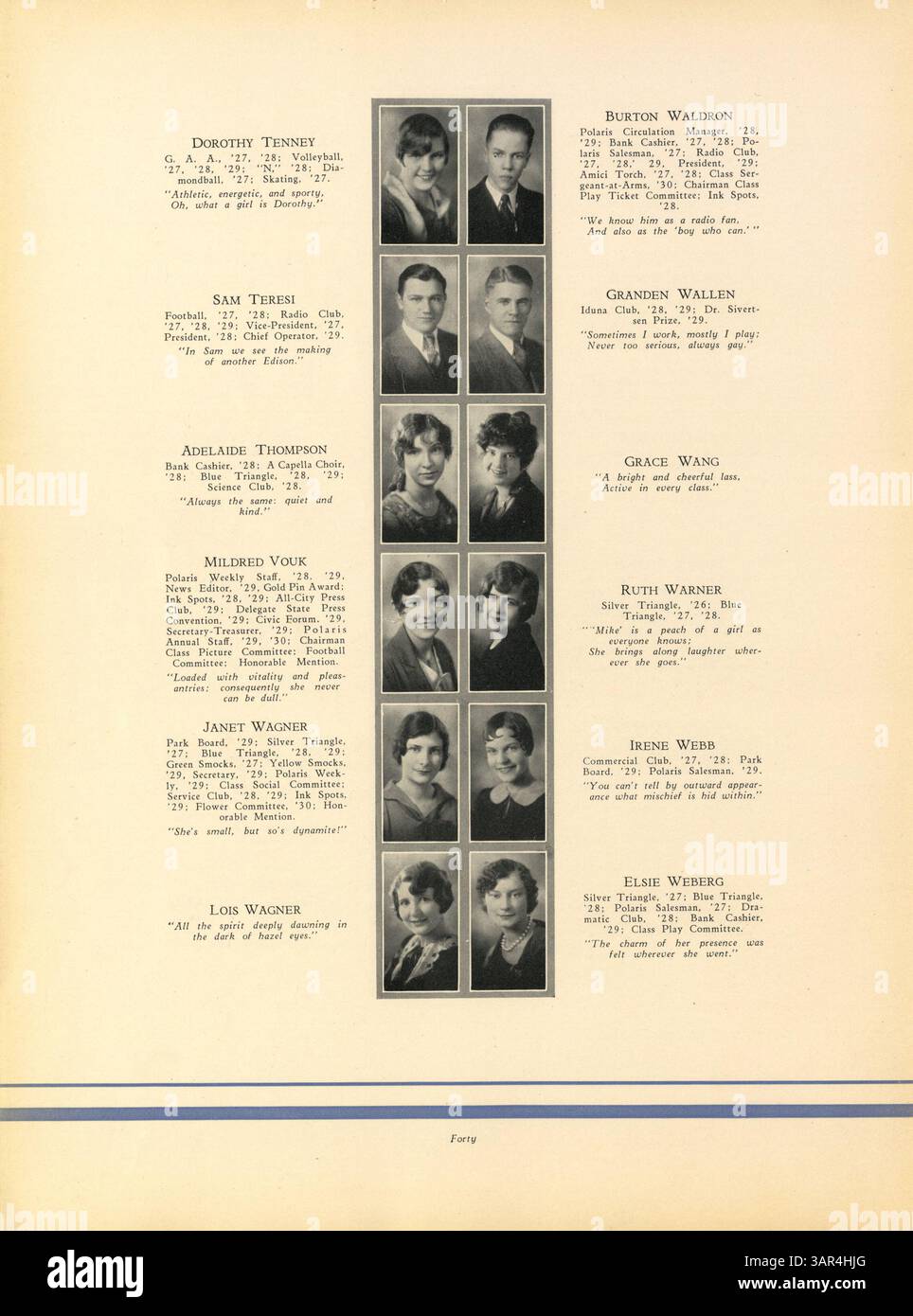 The 1930 Polaris yearbook from North High School documents the key ...