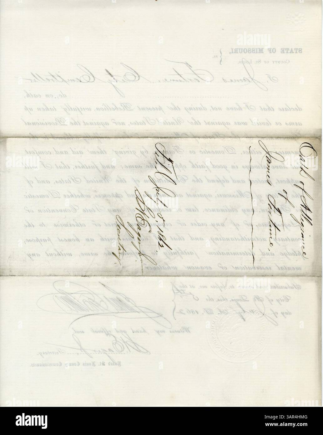 James Fortune of St. Louis swears an oath of allegiance to the United ...