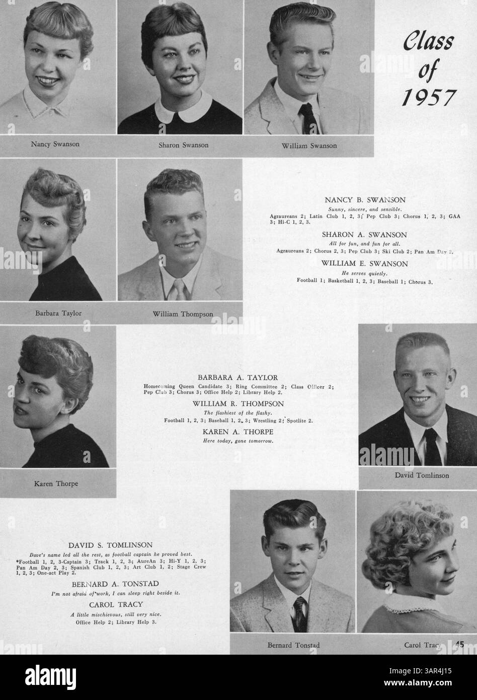 The 1957 'Aurean' yearbook from Richfield High School highlights ...