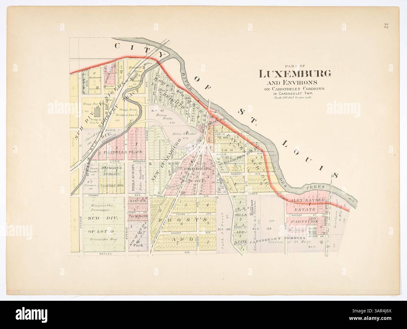 This 1909 plat book of St. Louis County, Missouri, contains 138 pages and an index. It offers ...