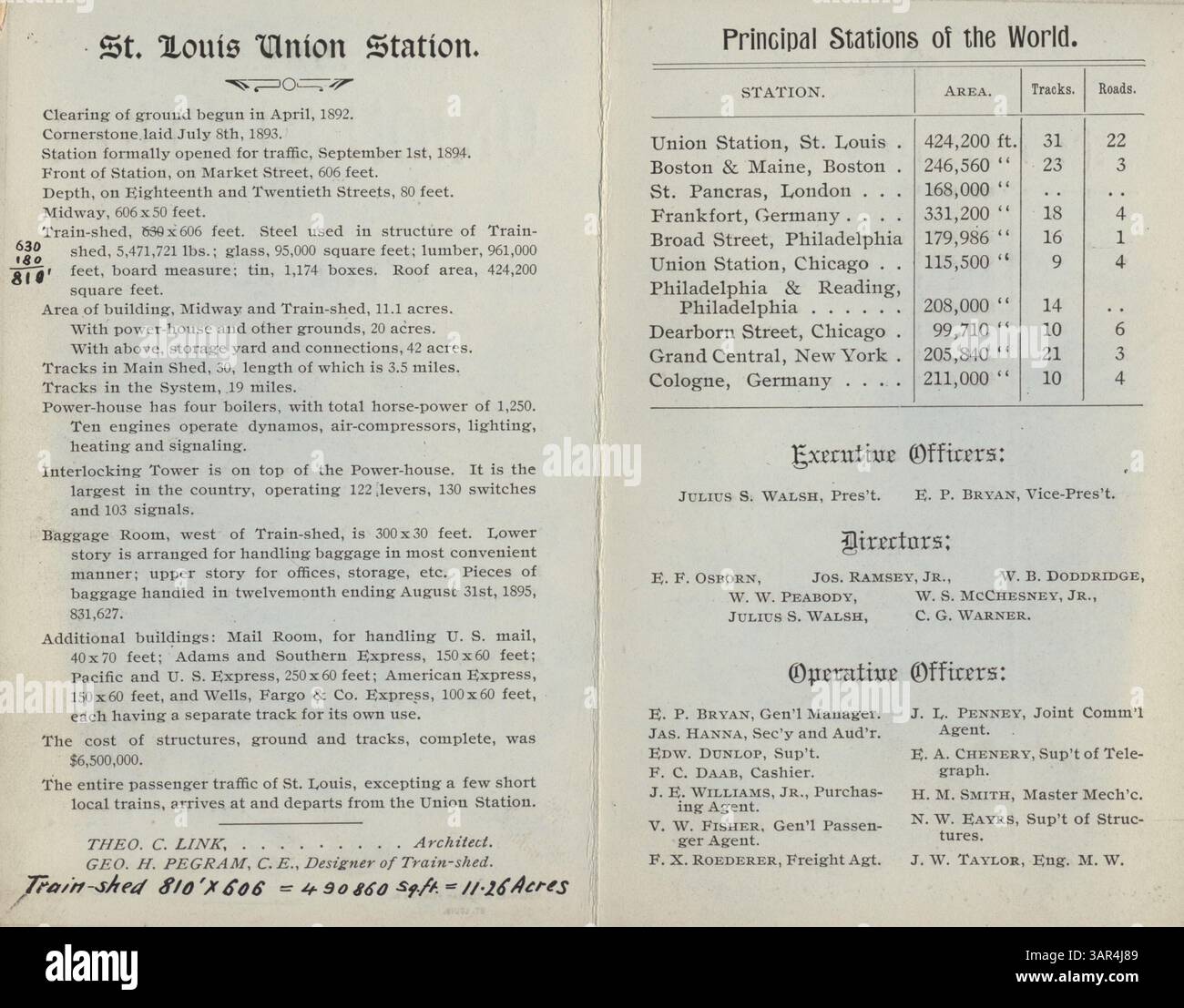 A 1896 flier for Union Station in St. Louis highlights its role as a ...