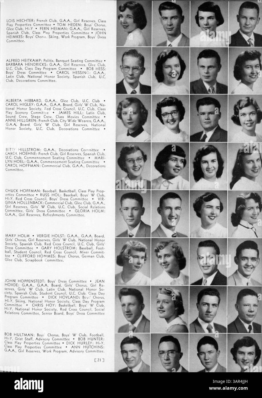 This 1951 Washburn High School yearbook records the achievements of ...