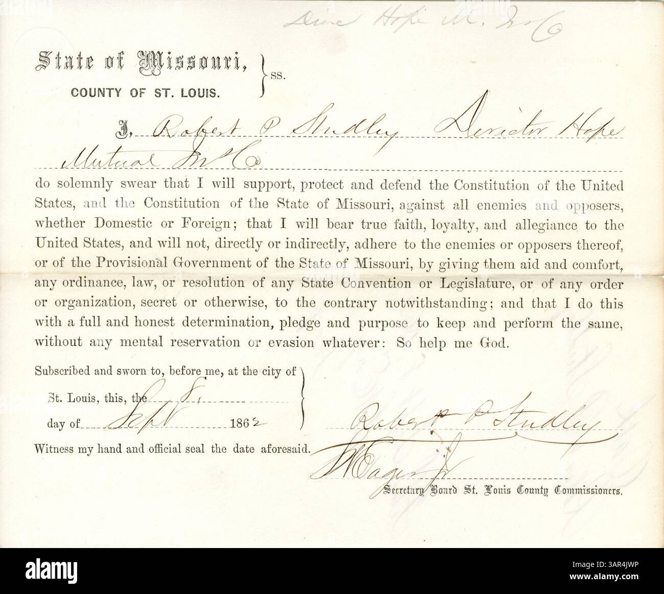 Robert P. Studley swears an oath of allegiance to the United States ...