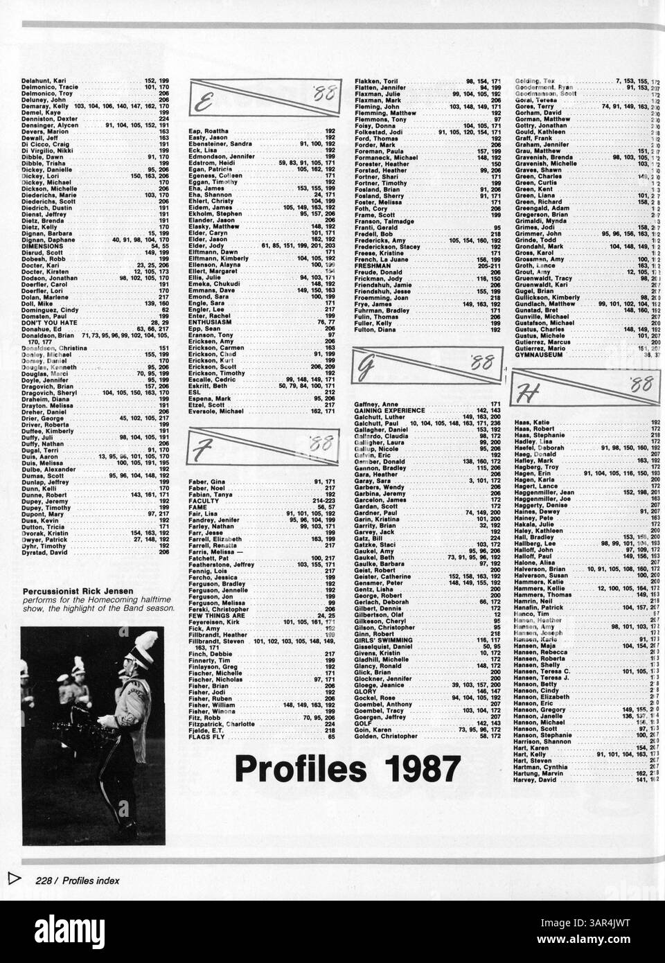 This high school yearbook captures key moments from the 1987-1988 ...