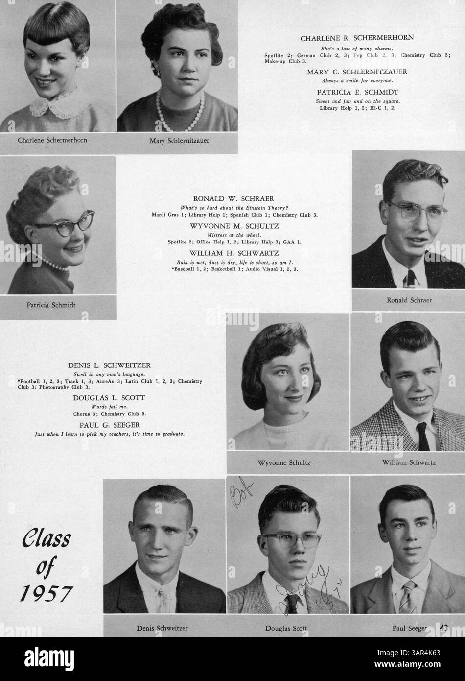 The 1957 Aurean yearbook from Richfield High School features the ...