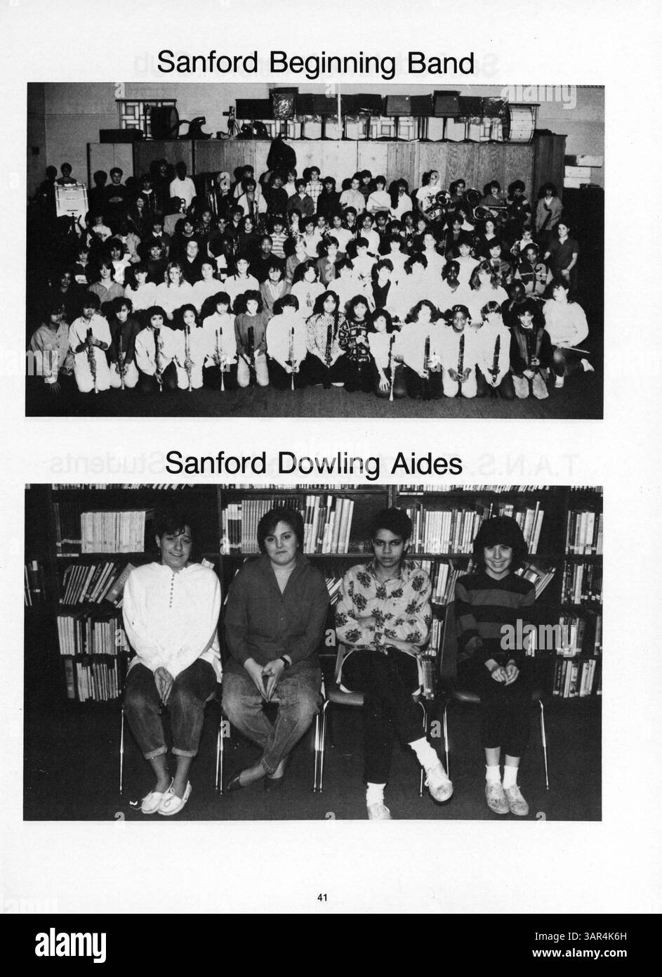 Sanford Jr. High's Yearbook from 1987, Sanford Hawk, includes portraits ...