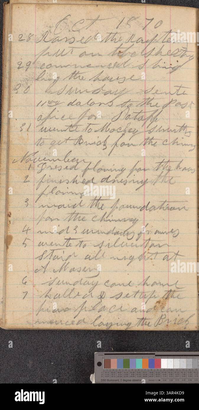 This historical diary, from January 1, 1870 to June 29, 1872, includes ...