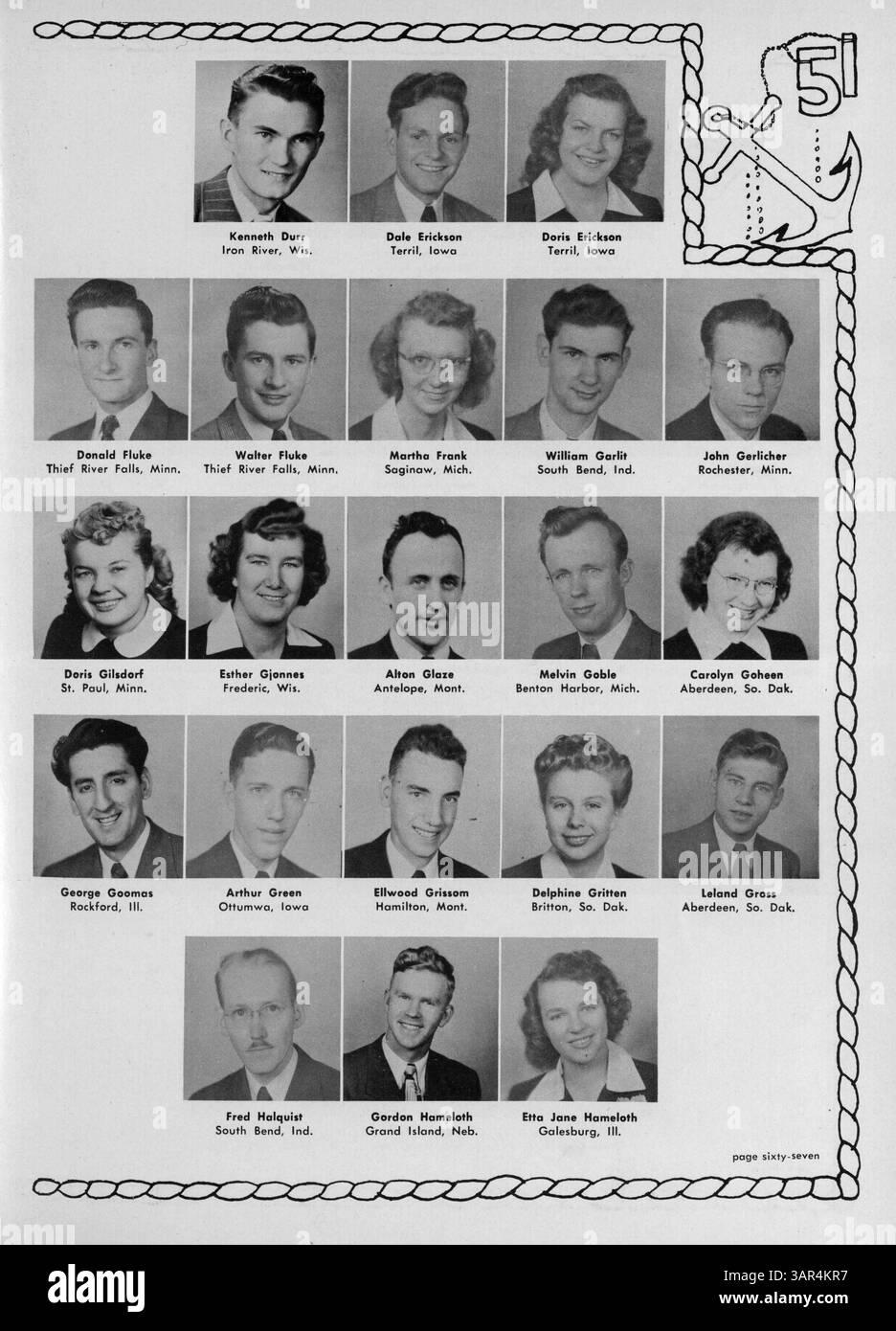 The 1949 yearbook of North Central Bible Institute showcases students ...