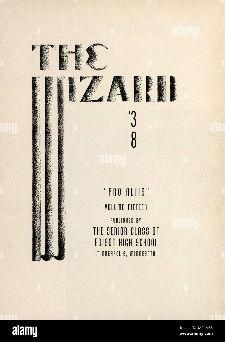 The Edison Yearbook 1938, titled Wizard, records the significant school ...