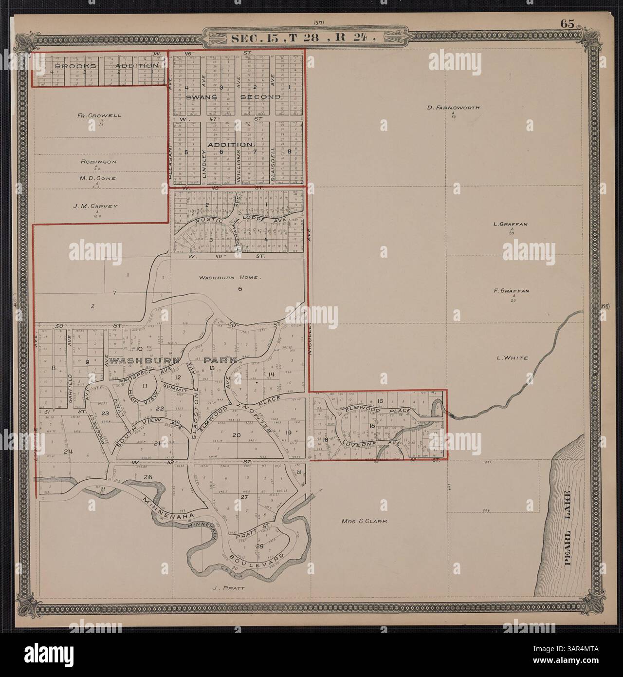Highlighting the subdivisions layout and boundaries hi-res stock ...