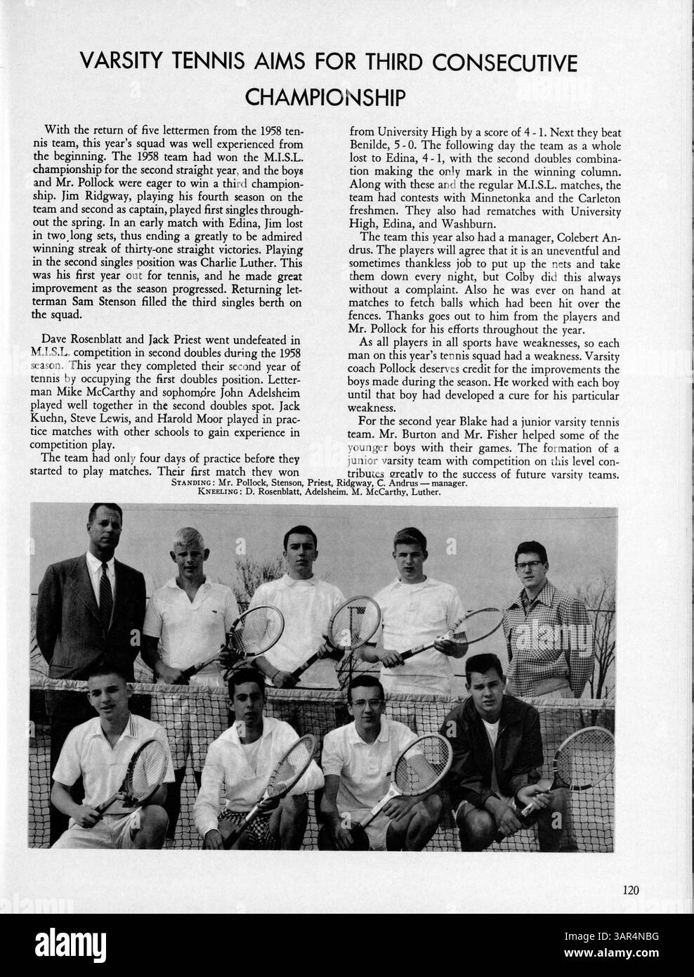 The 1959 'Call O'Pan' yearbook from Blake High School covers the 1958 ...