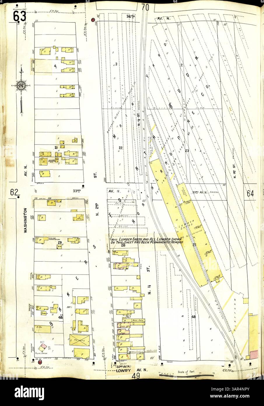 This set of Sanborn Insurance Maps of Minneapolis illustrates the city ...