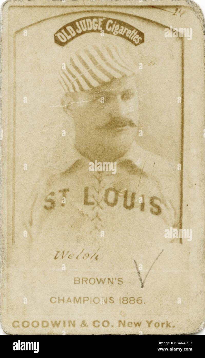 The Old Judge Goodwin and Company baseball card features Welsh of the ...