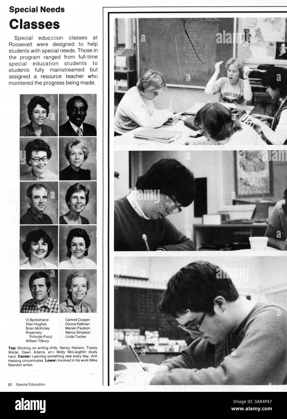 The 1985 Sagamore yearbook from Roosevelt High School highlights key ...