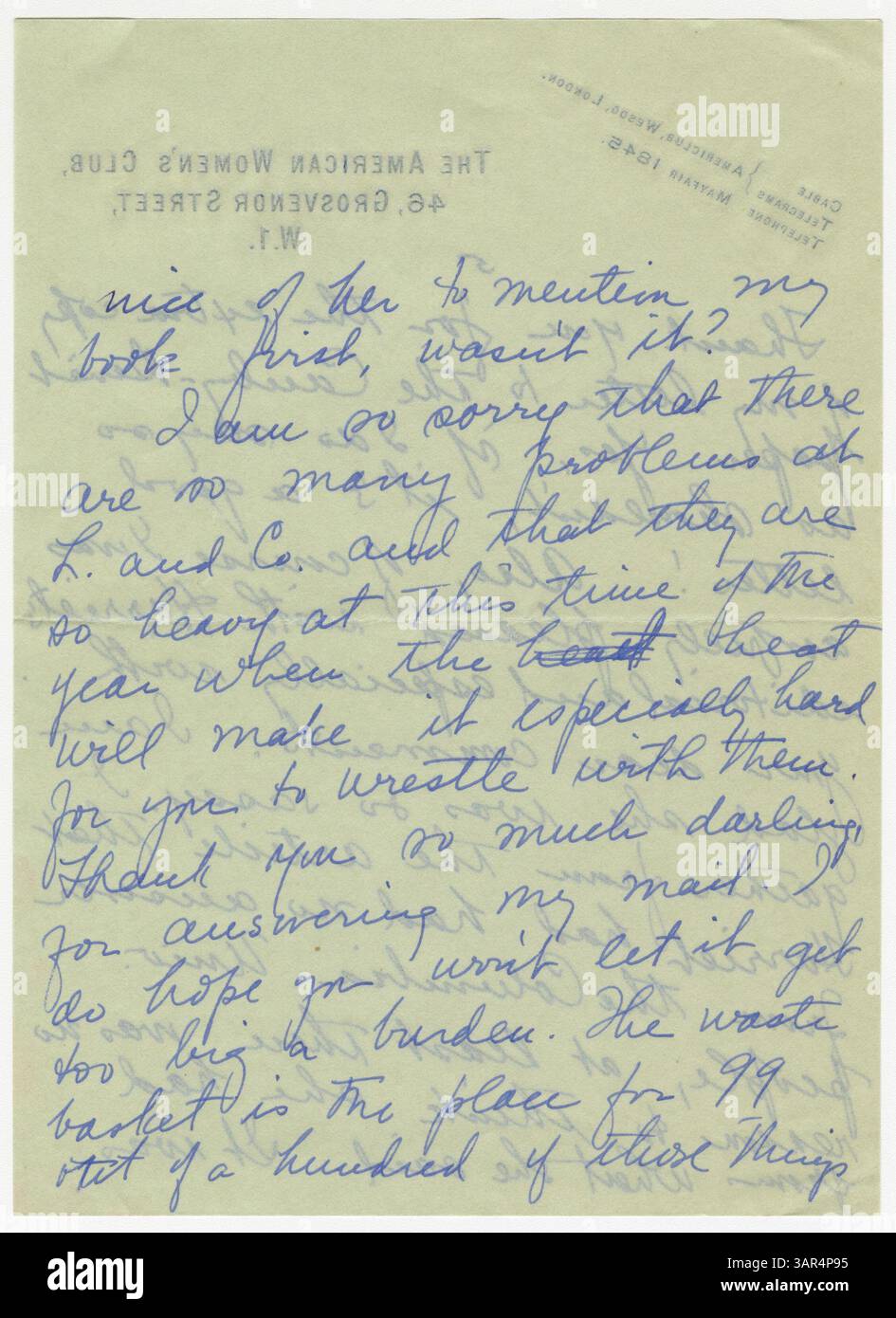 In her July 10, 1927 letter, Sara describes her joy at returning to ...