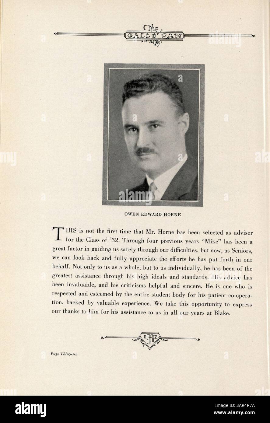 The 1932 'Call-O'-Pan' yearbook from Blake High School documents the ...