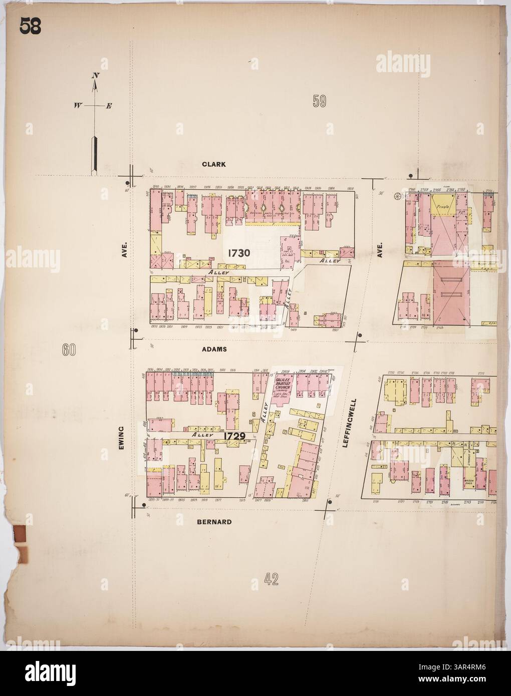 Whipple's Fire Insurance Map of St. Louis from 1897, Volume 1, Page 58 ...