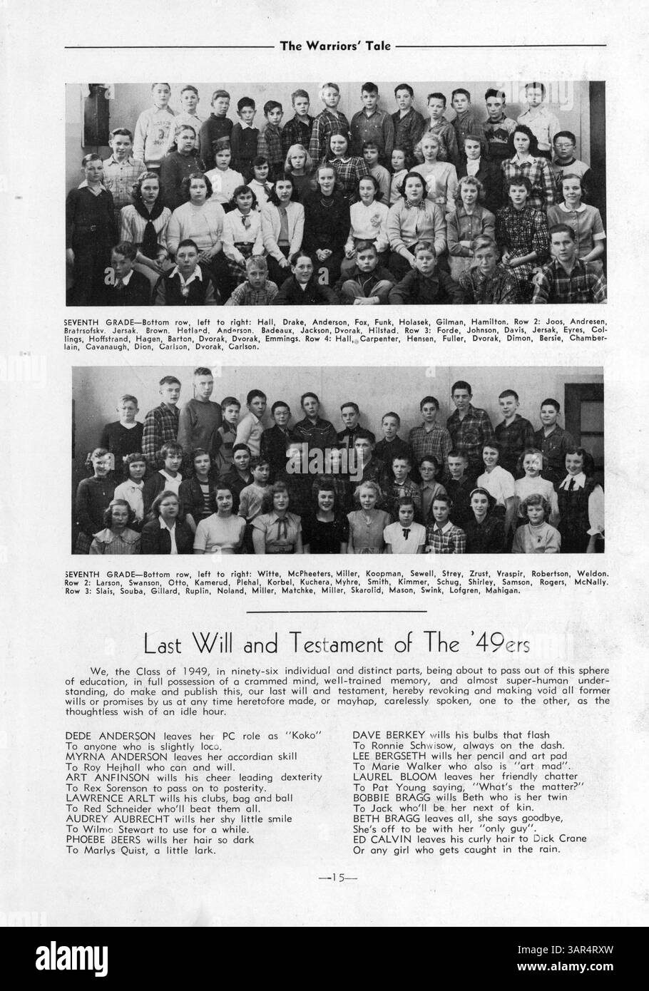 This 1949 yearbook, 'The Warrior's Tale', reflects the student life ...