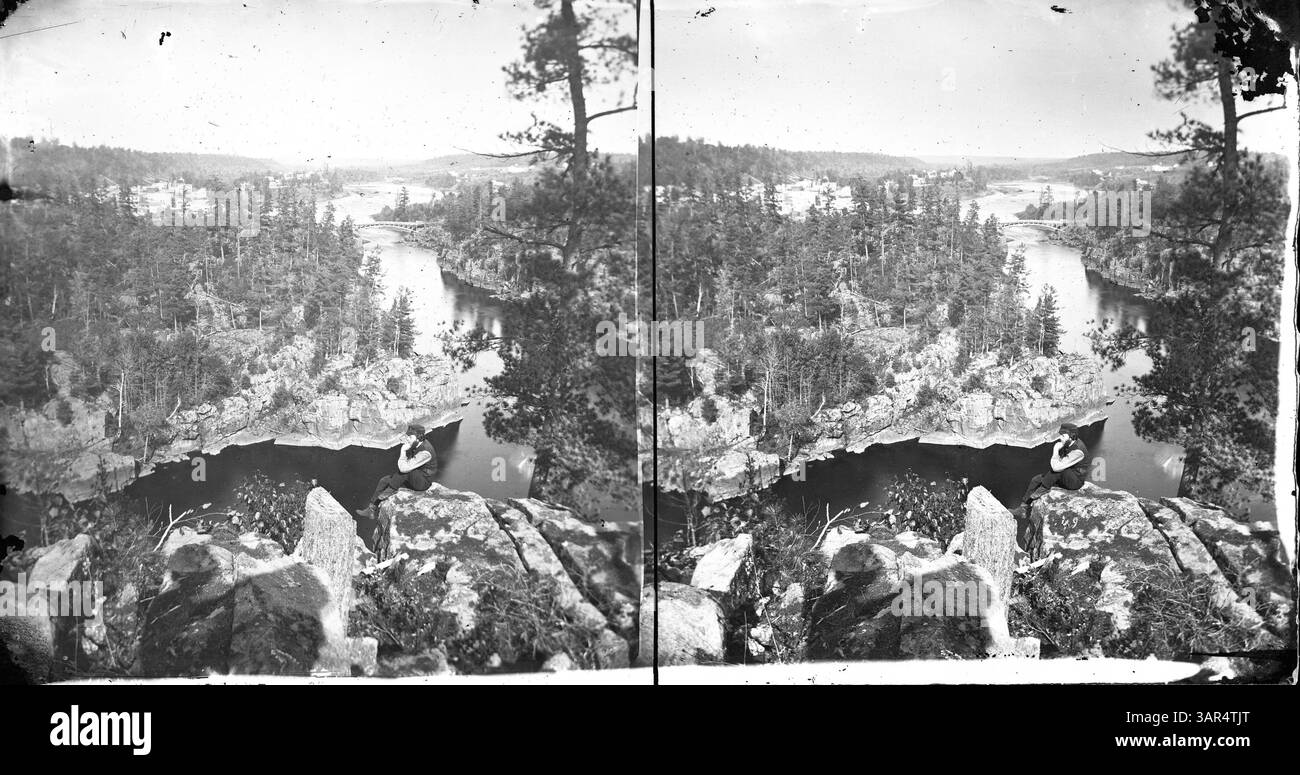 The Dalles of the Saint Croix River, located below Taylors Falls, with ...