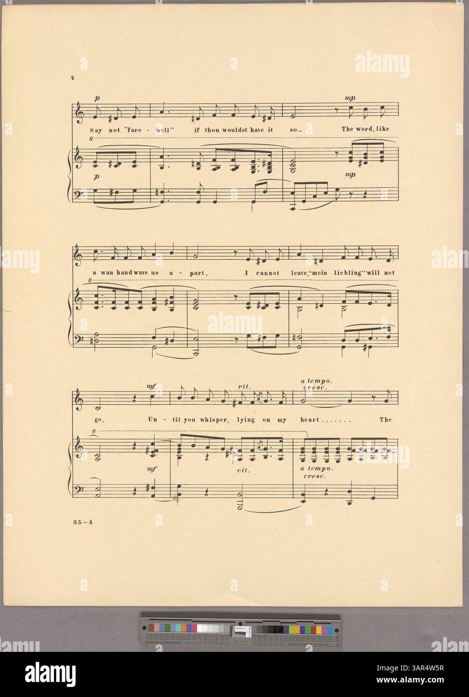 This sheet music features two songs: 'The dear auf Wiedersehn' and ...
