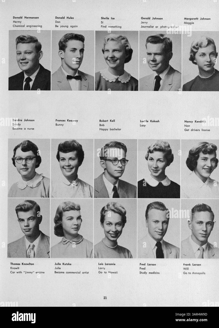 The 1955 Minnetonka High Yearbook, 'Voyageur 55,' records the students ...