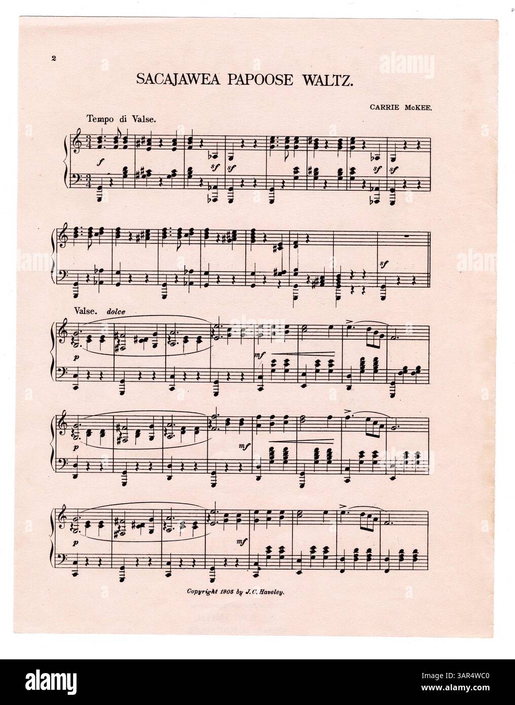 This waltz, titled 'Sacajawea's Papoose Waltz,' was respectfully ...