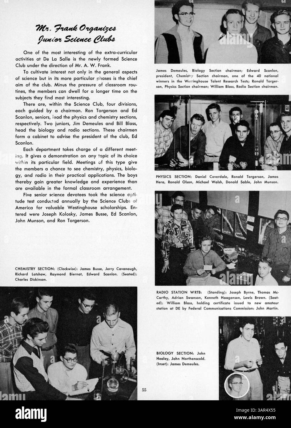 The 1954 De La Salle Yearbook, titled 'Delta 1954', captures the ...