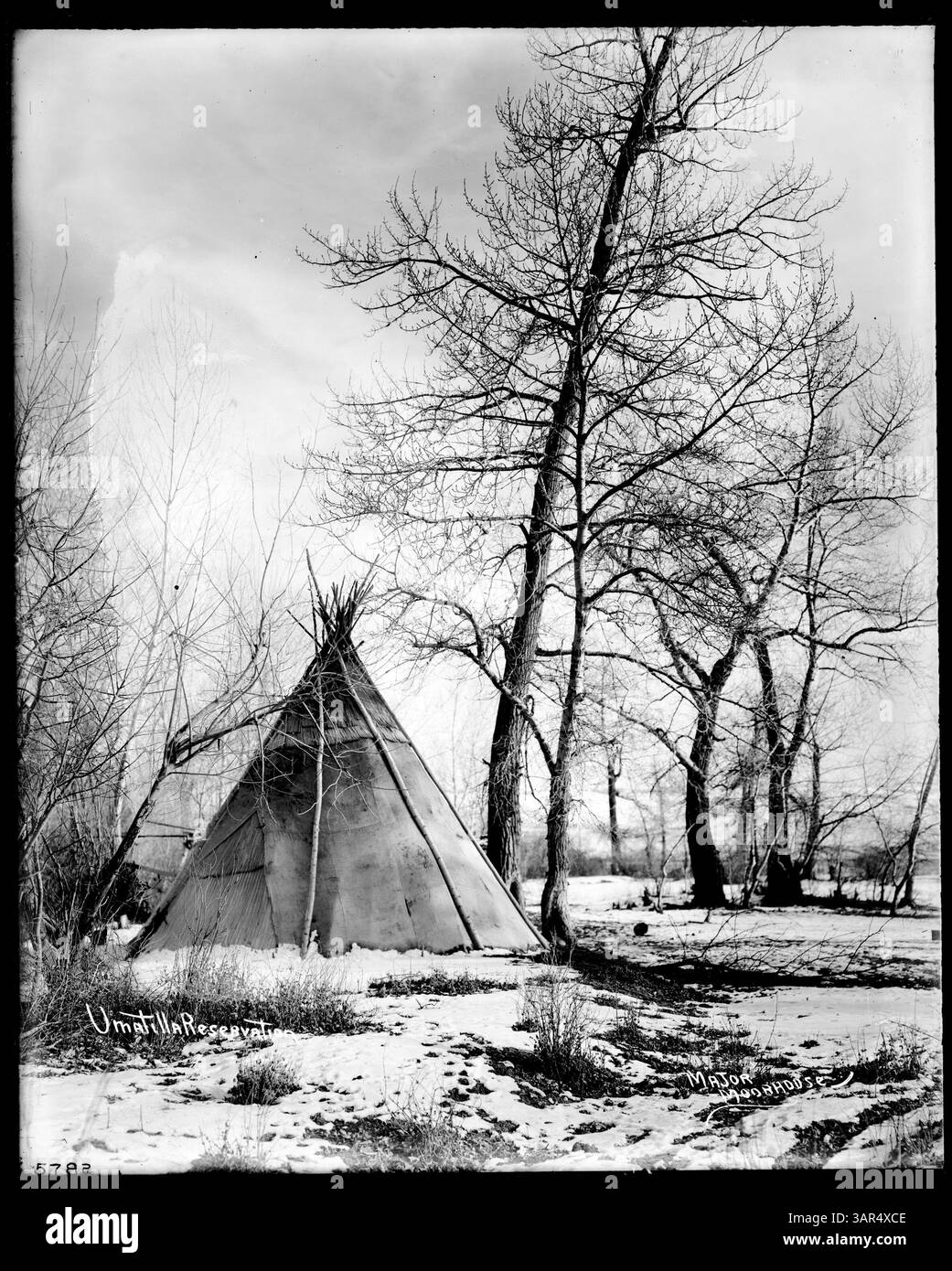 This image captures camps on the Umatilla Indian Reservation ...