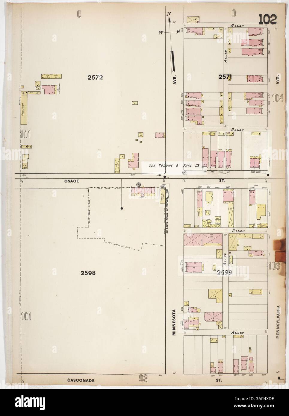 A page from Whipple's Fire Insurance Map, Vol. 1, 1898, detailing ...