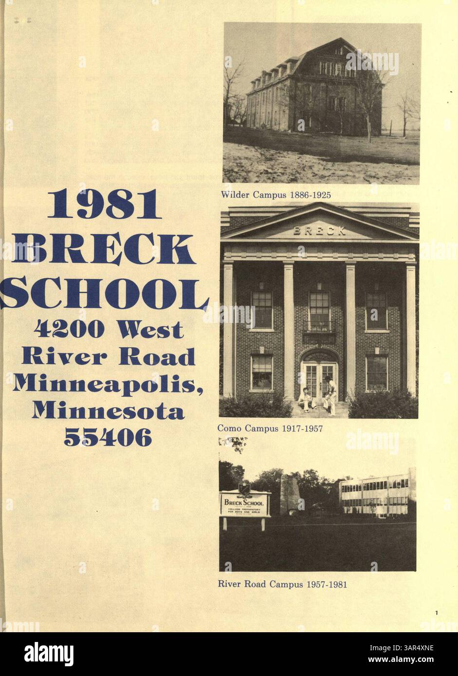 This 1981 edition of the Breck Yearbook features students, teachers ...
