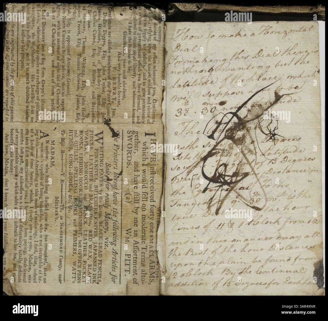 This 1779 manuscript of T. Pendleton's Practical Geometry is linked to ...
