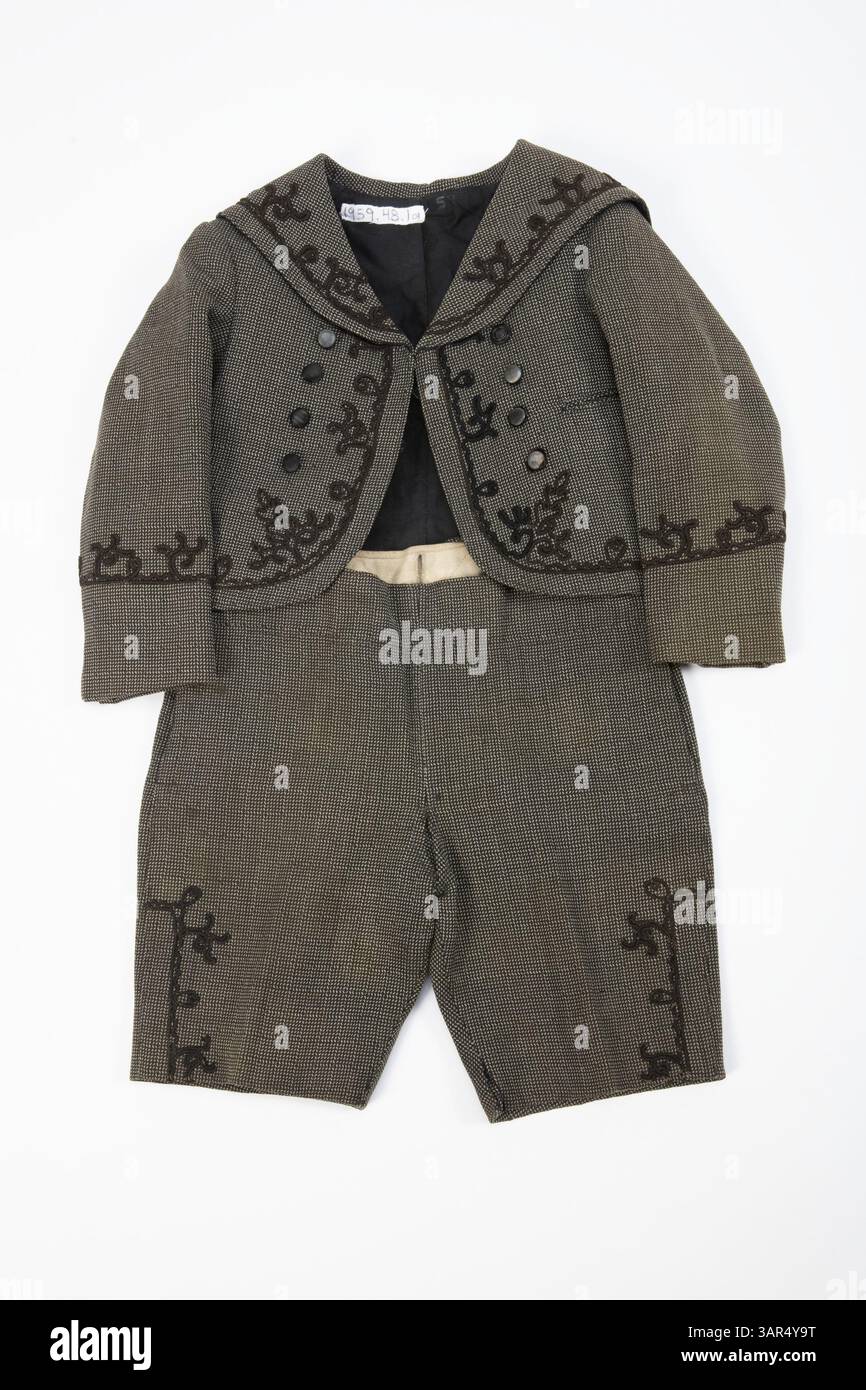 A black and white wool twill suit worn by Sprague Barker (1894-1969 ...
