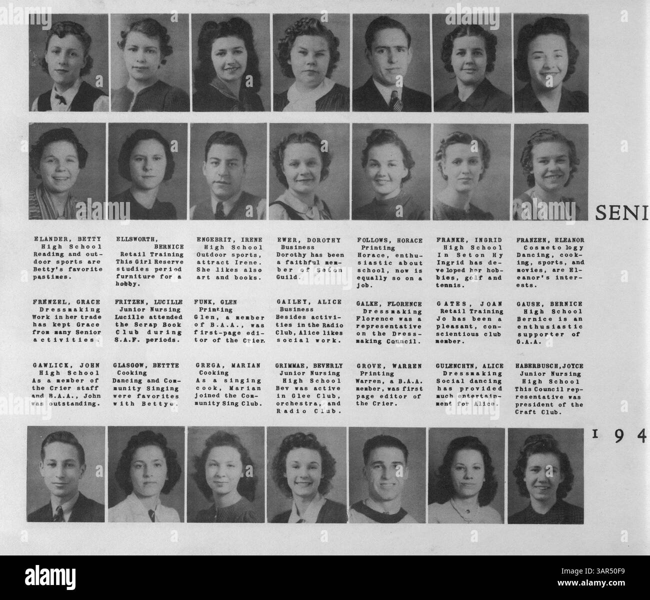 The 1940 Vocational Yearbook, titled Tradewind, features a record of ...