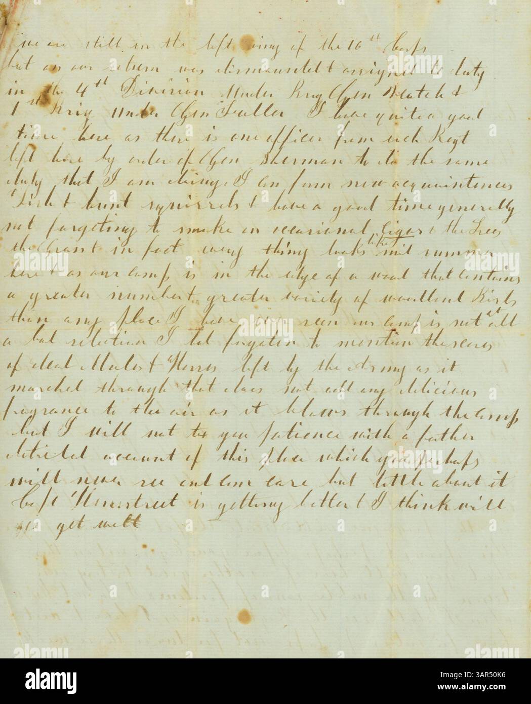 A letter from George W.W. in Decatur Junction, Alabama, to Josephine ...