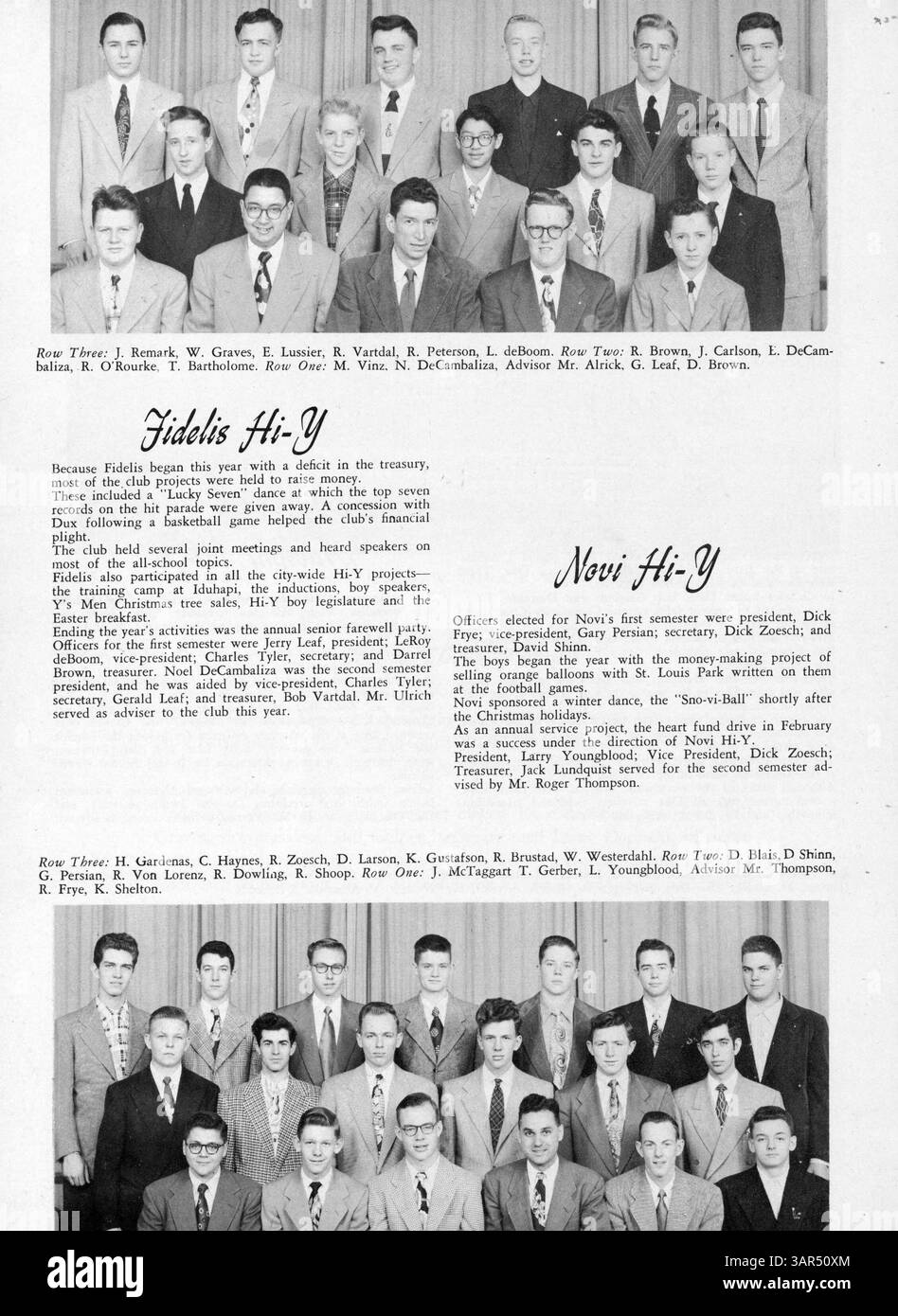 The 1952 St. Louis Park High School yearbook documents the students ...
