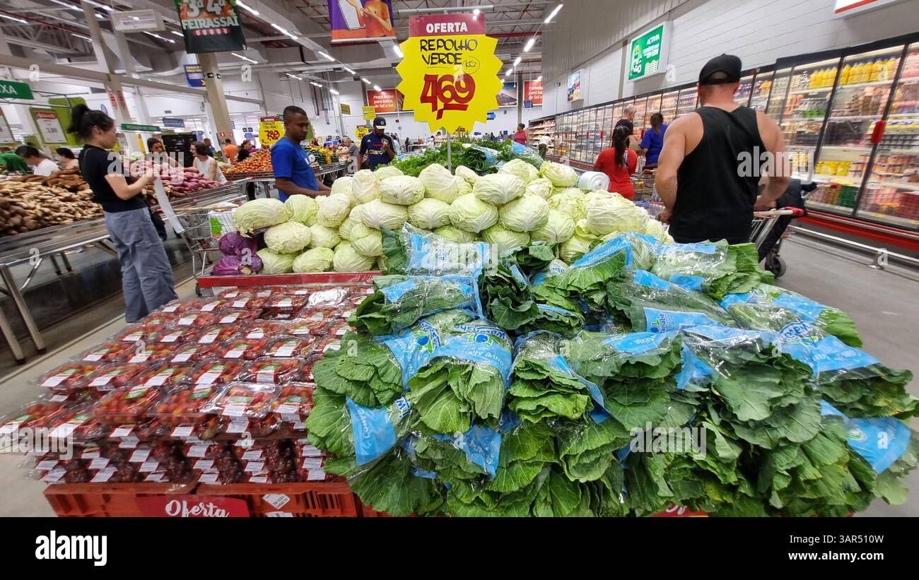 Sao Paulo, Brazil. 16th Apr, 2025. Due to inflation, 58% of Brazilians ...