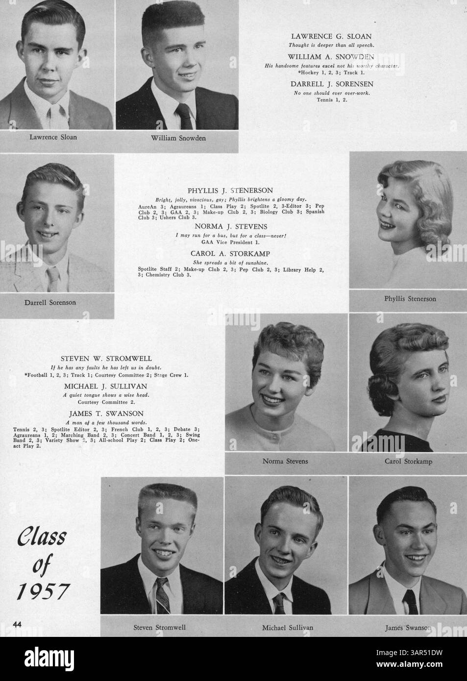 The 1957 Aurean yearbook from Richfield High School documents students ...
