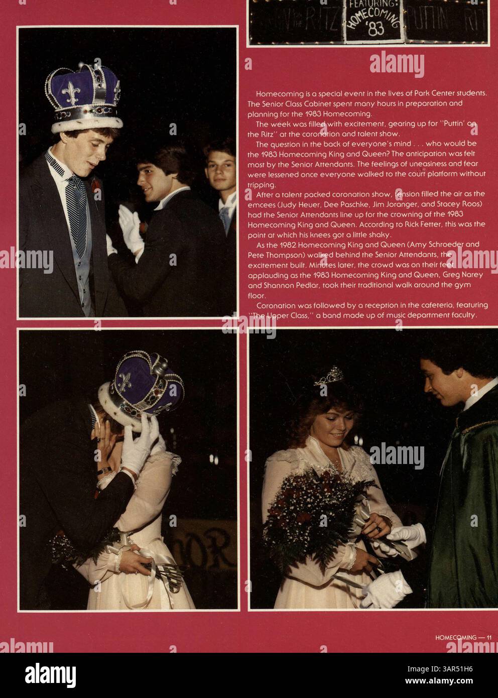 The 1984 yearbook from Park Center High School presents a visual ...