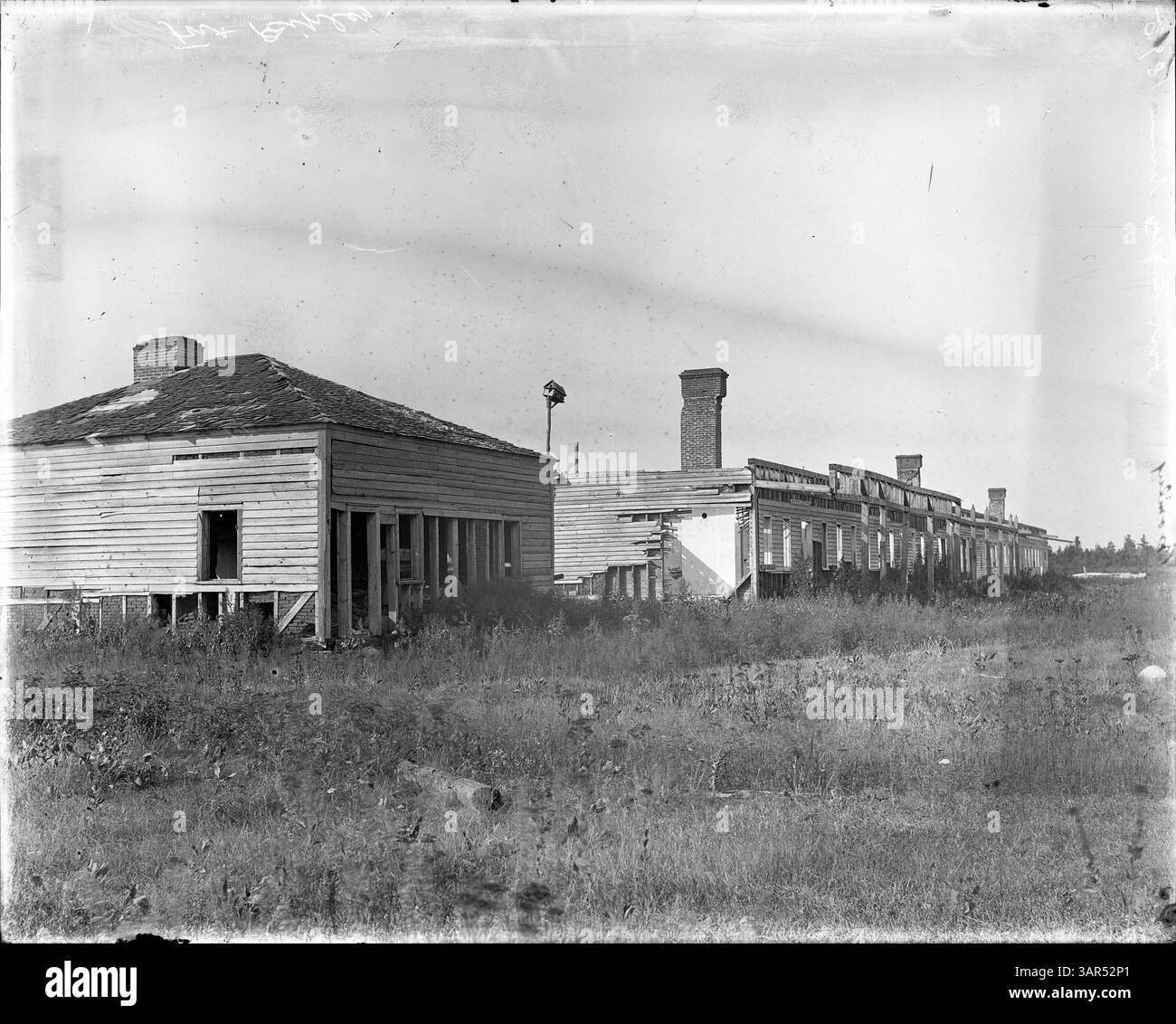 A photograph depicting the ruins of Fort Ripley, including unidentified ...